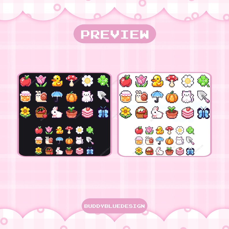 Garden Twitch Sub Badges,cottagecore Gardening Pixel,spring Bit Badges ...