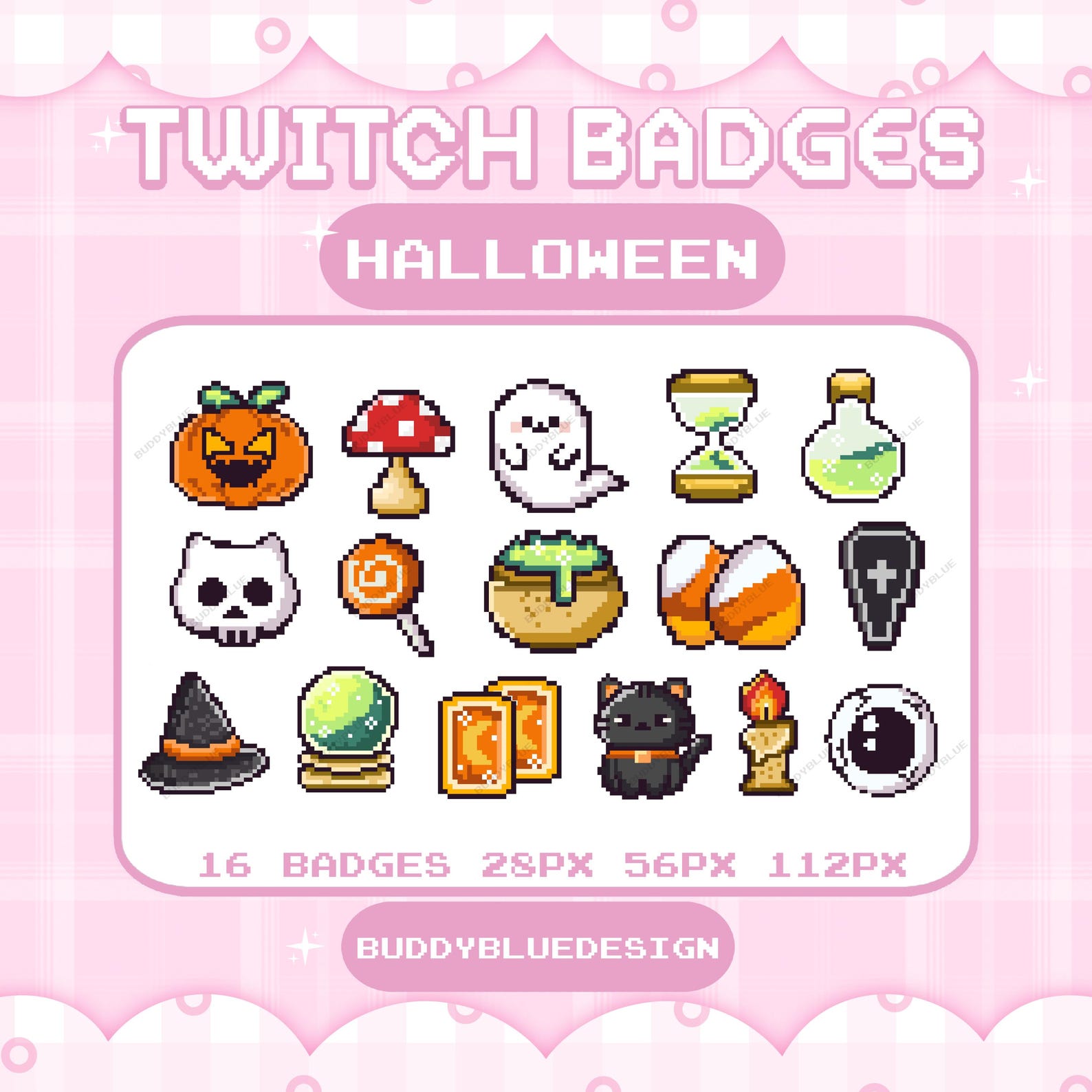 Halloween Sub Twitch Badges, Halloween Sub Badges , Fall Season ,pixel ...