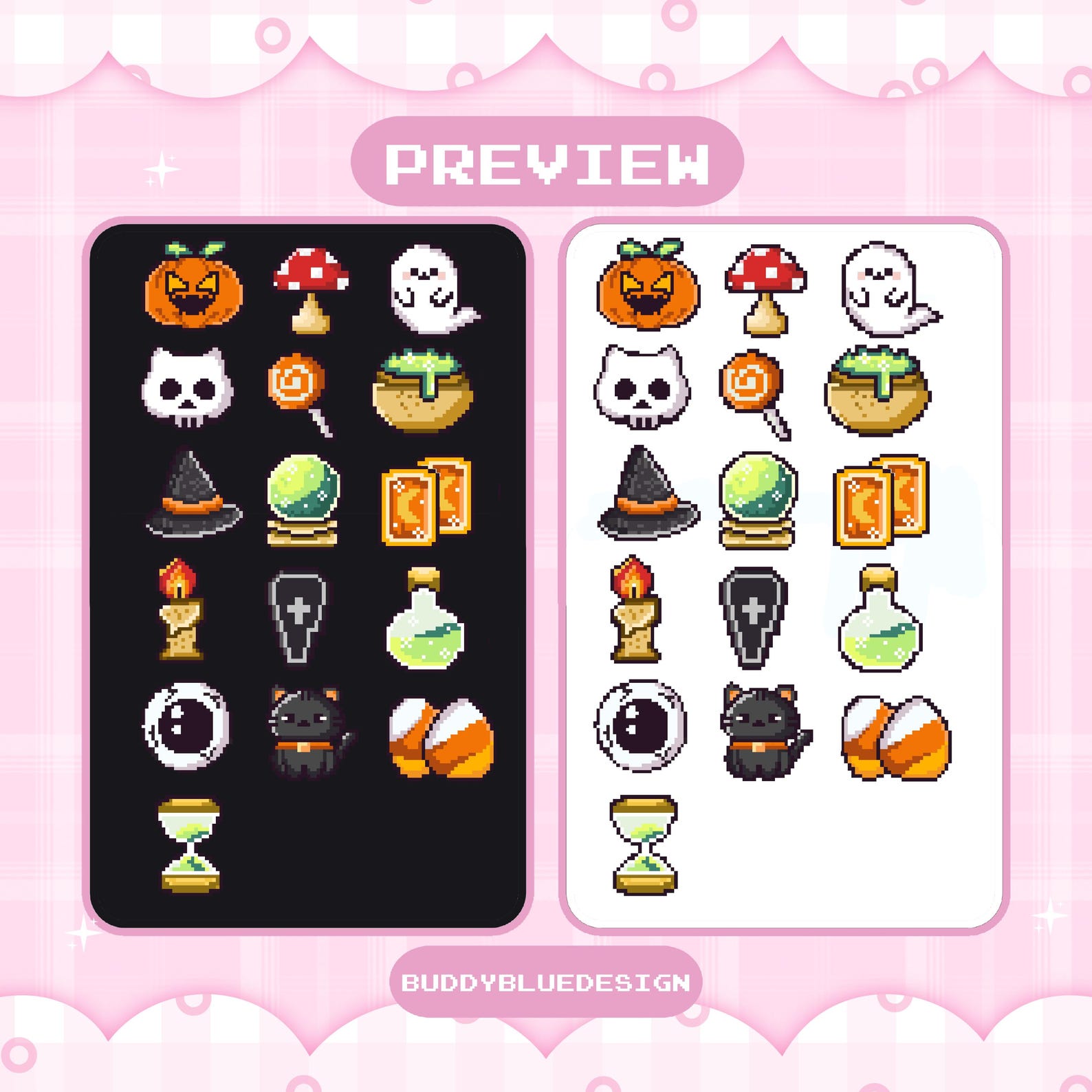 Halloween Sub Twitch Badges, Halloween Sub Badges , Fall Season ,pixel ...