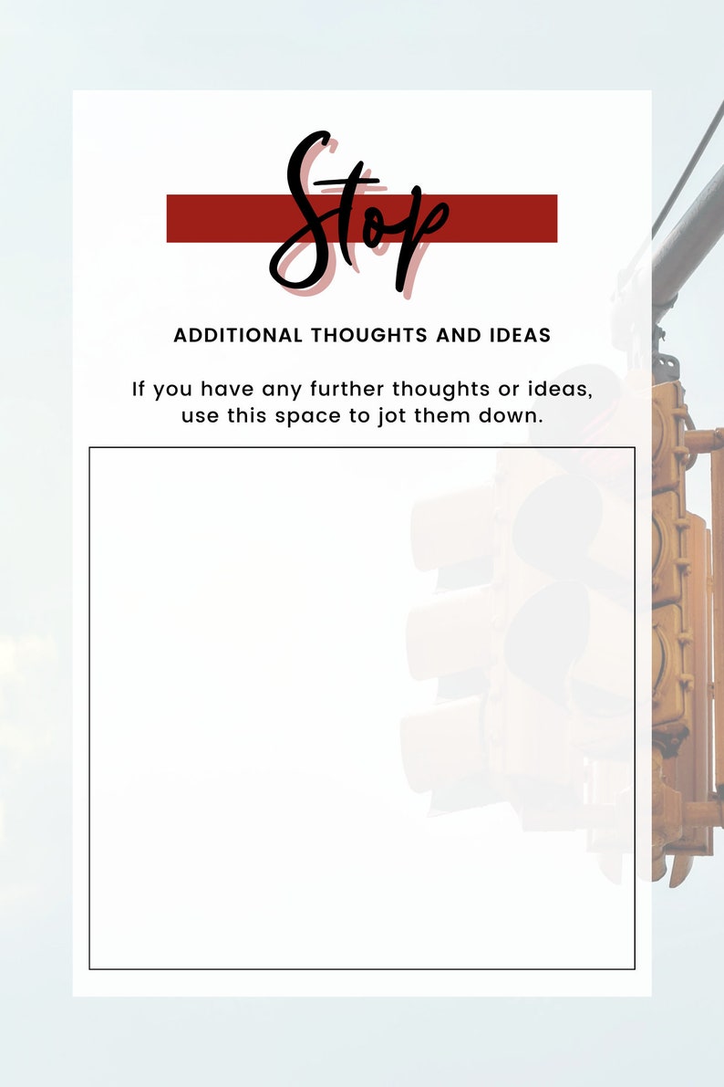Start, Stay, Stop Guided Journal Printable - Etsy