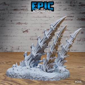 Bone Props throne, Bridge, Spikes, Trees, Cage, Captured Skeletons ...