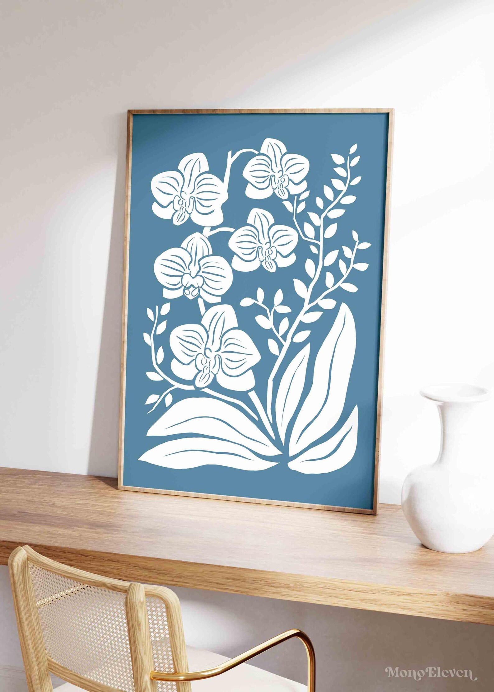 Orchid Art Print, Orchid Wall Art, Botanical Art, Flower Drawing ...