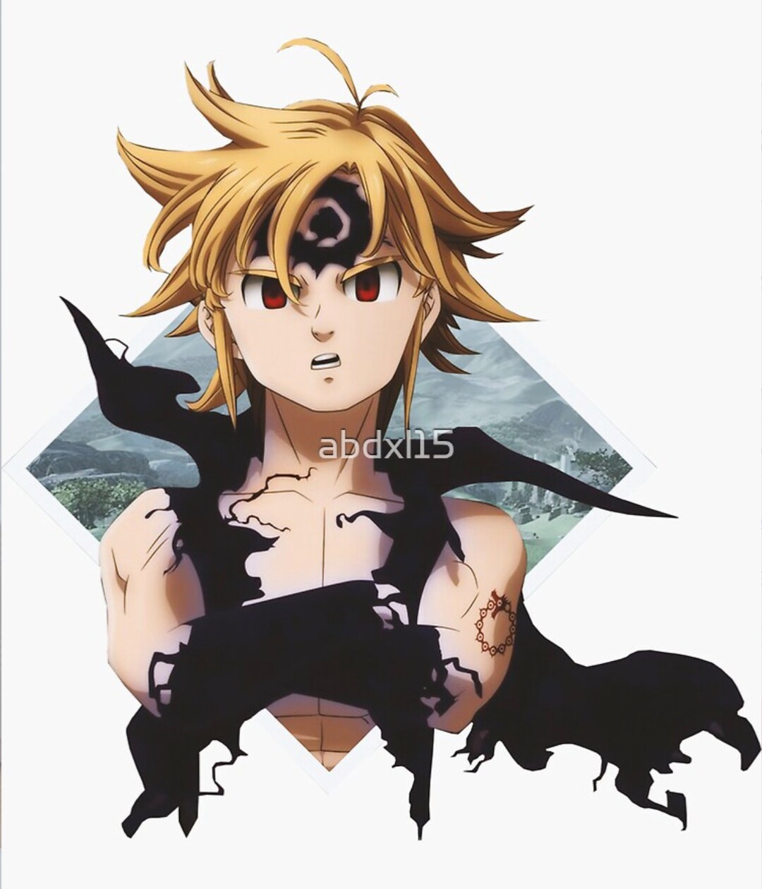 Meliodas Assault Mode Sticker the Seven Deadly Sins Seven Deadly Sins ...