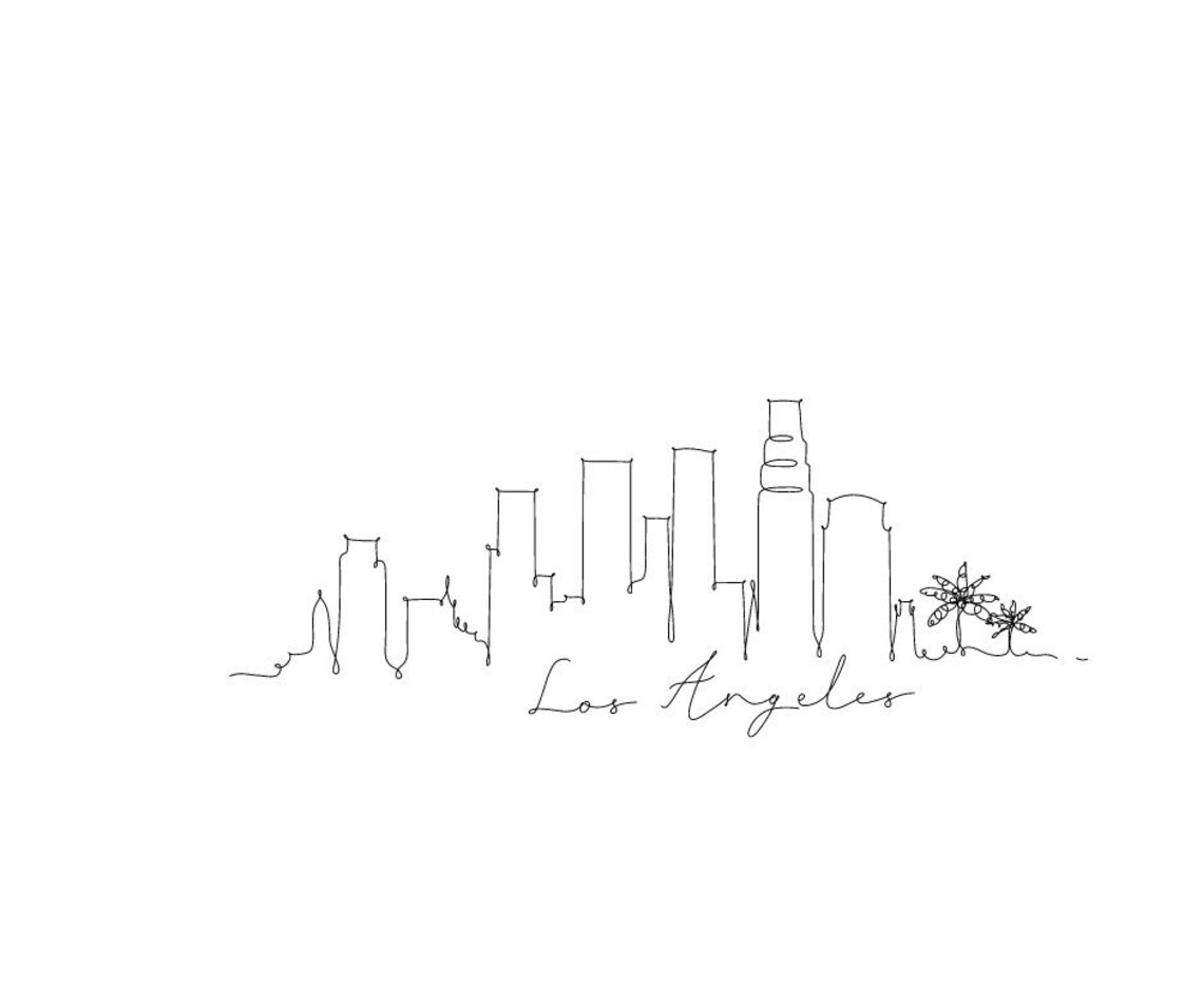 LA Skyline Svg/skyline Svg/svg File - Etsy