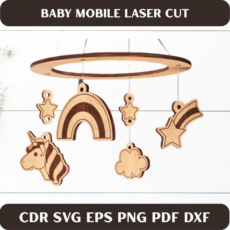 Baby Mobile SVG Laser Cut Bundle, Nursery Decor (digital Download) - Etsy