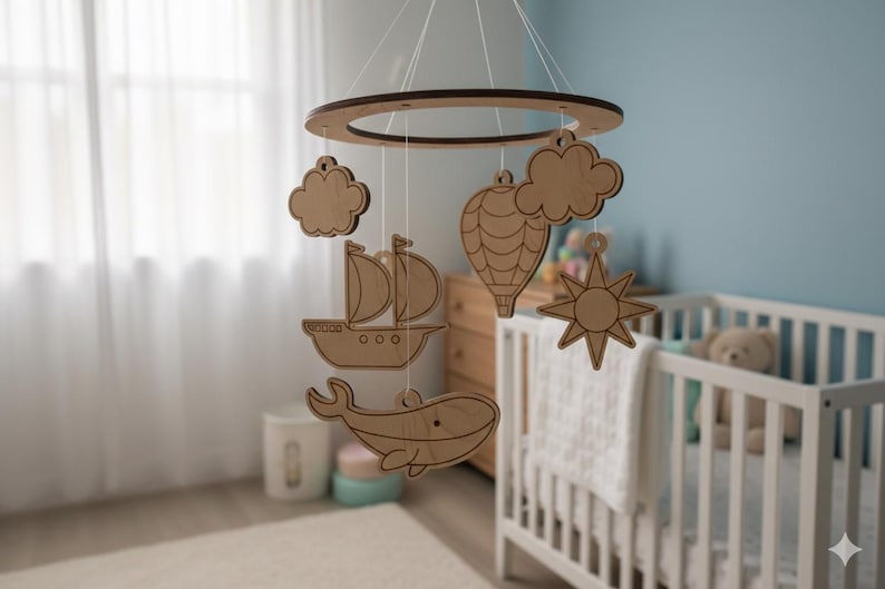 Baby Mobile SVG Laser Cut Bundle, Nursery Decor (digital Download) - Etsy