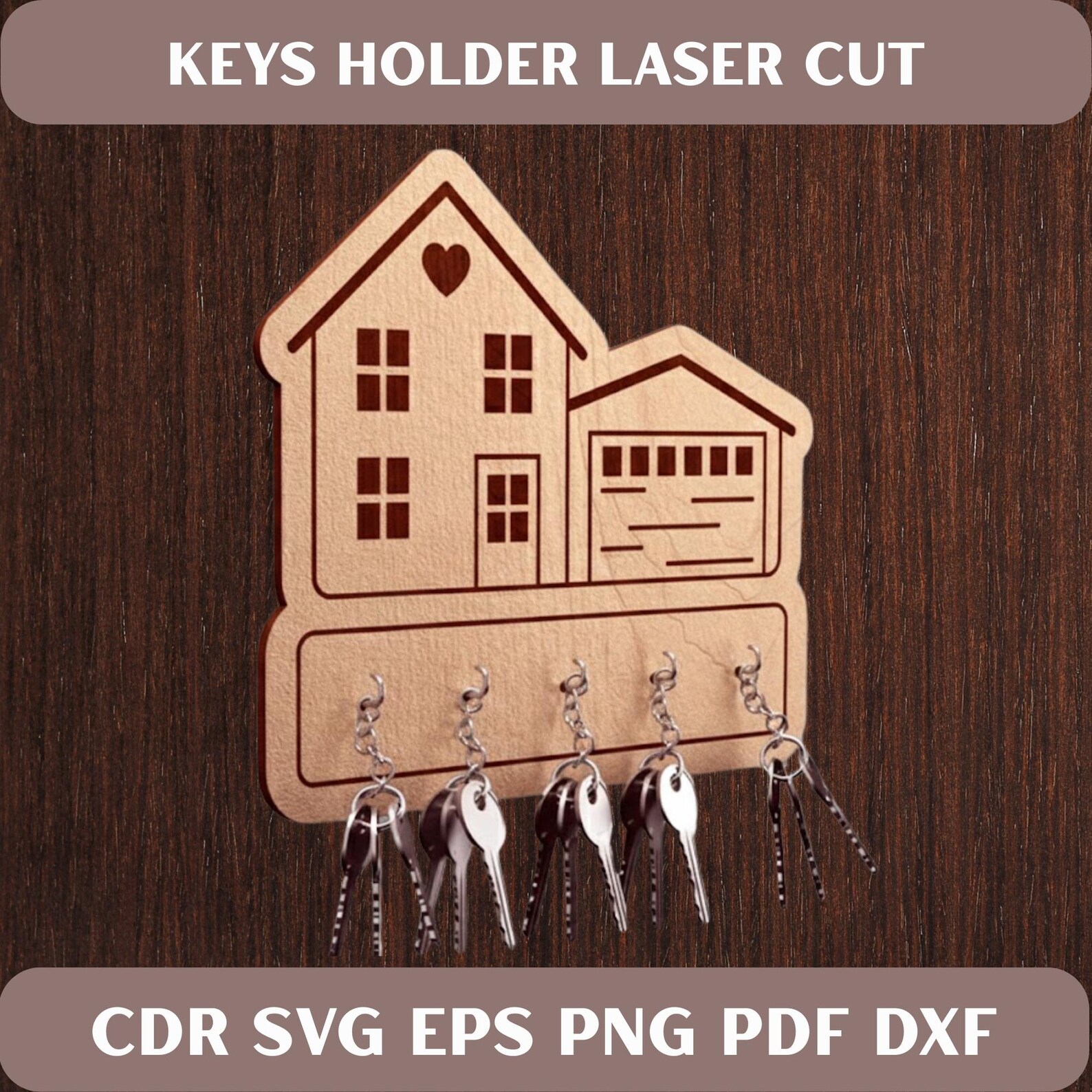 Key Holder Laser Cut SVG Bundle, Entryway Wall Organizer DXF, Glowforge ...