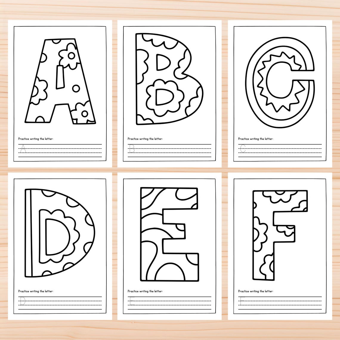 Alphabet Coloring Pages: Preschool Learning (digital Download) - Etsy