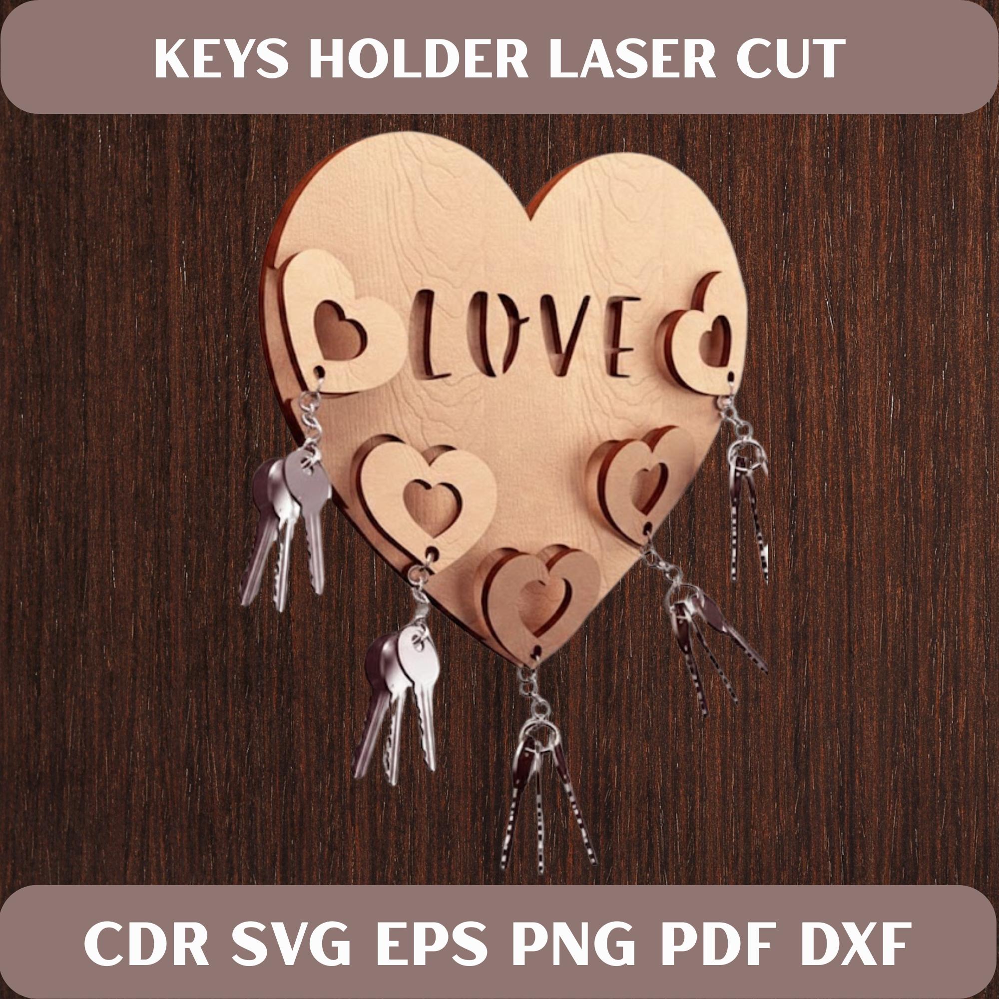 Key Holder Laser Cut SVG Bundle, Entryway Wall Organizer DXF, Glowforge ...