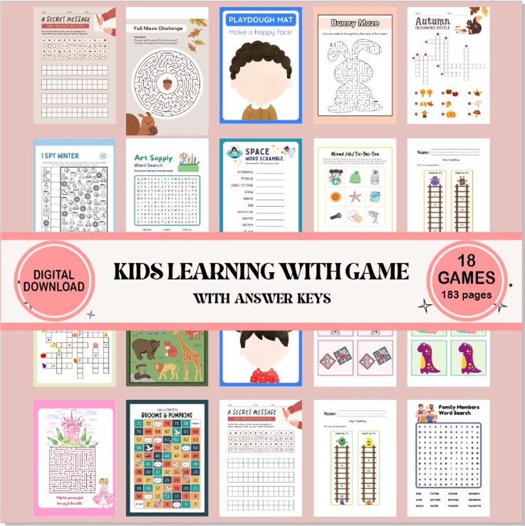 17+ Diffrent Games for Kids, Games Printable for Kids, Educational ...