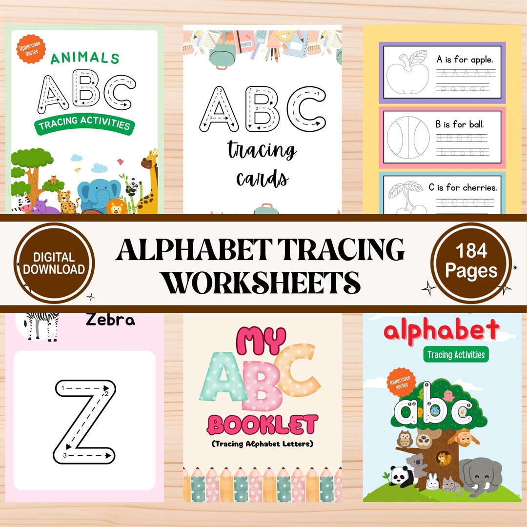 150 Pages Alphabet Tracing Pages Upper and Lower Case Letters ...