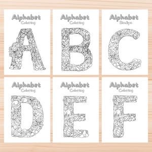 Alphabet Coloring Pages: Preschool Learning (digital Download) - Etsy