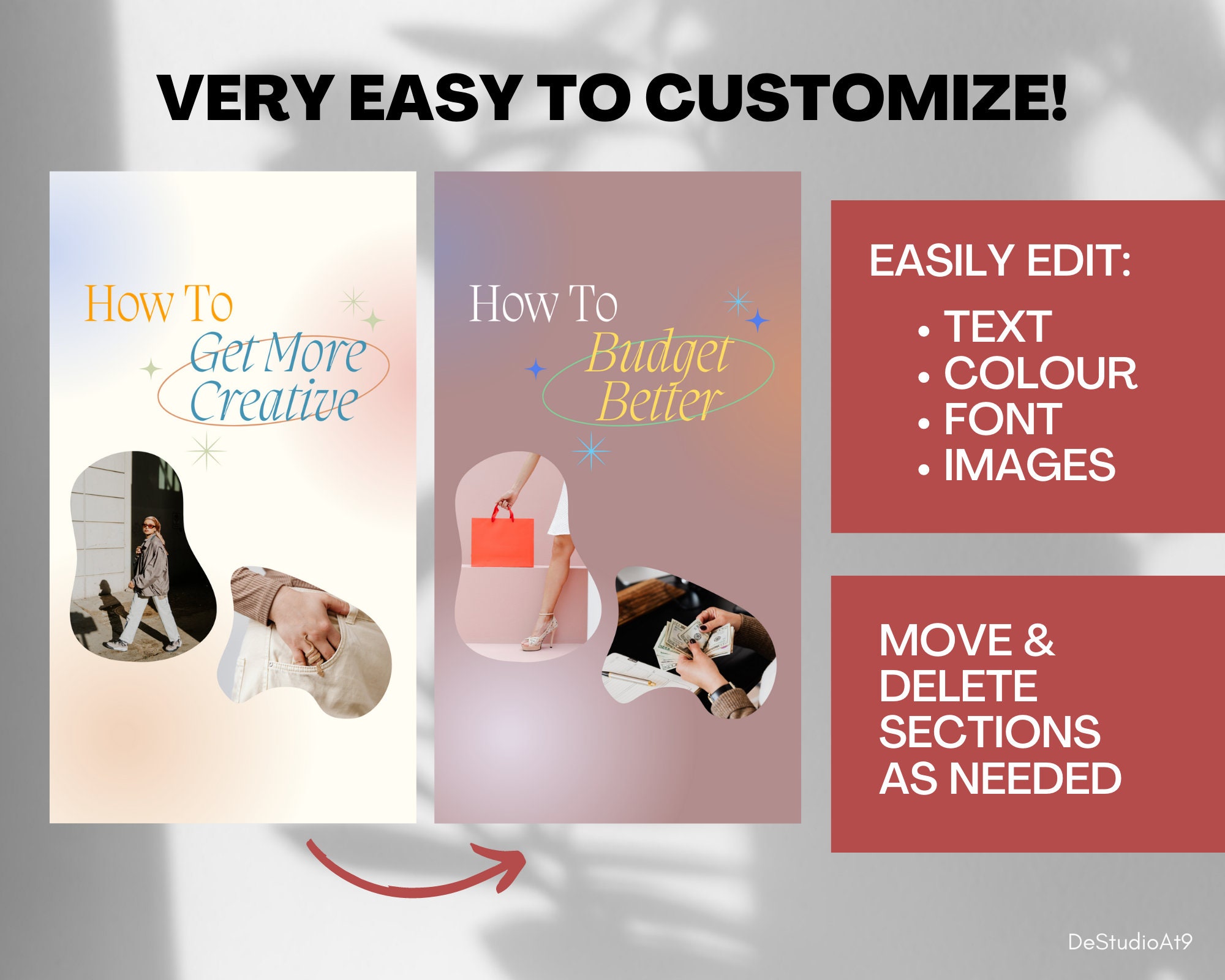 Instagram Carousel and Quote Template Loud Bold and Gen Z - Etsy