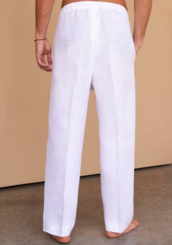 White Cotton Pajama Trousers: Indian Mens Pants - Etsy