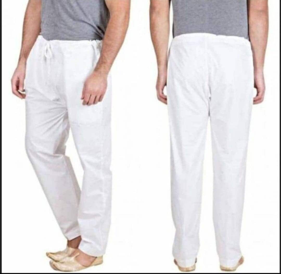 Indian Man Trousers 100%cotton Fabric White Color Pajama - Etsy