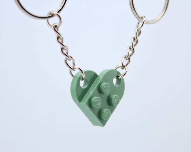 Love Heart Keychain Set of 2, Made From Authentic LEGO® Bricks ...