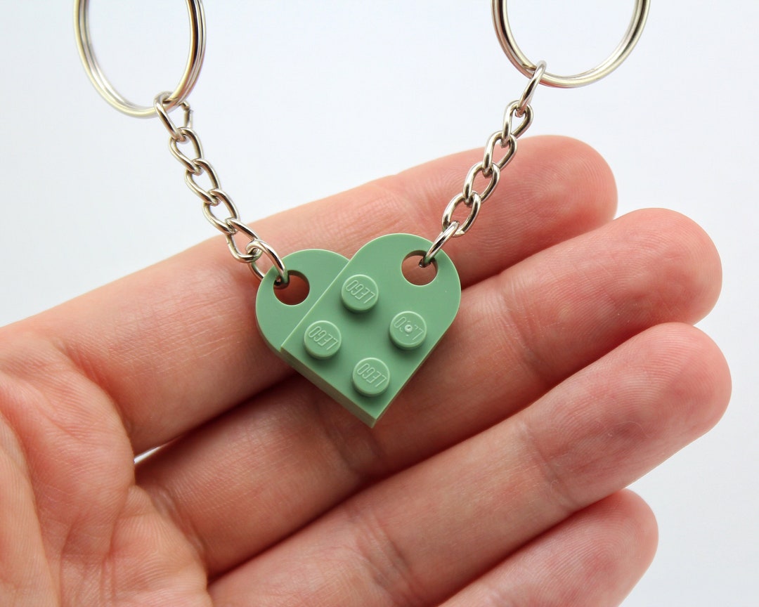 Love Heart Keychain Set of 2, Made From Authentic LEGO® Bricks ...