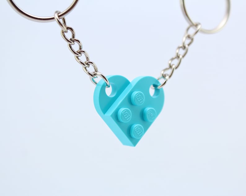 Love Heart Keychain Set of 2, Made From Authentic LEGO® Bricks ...