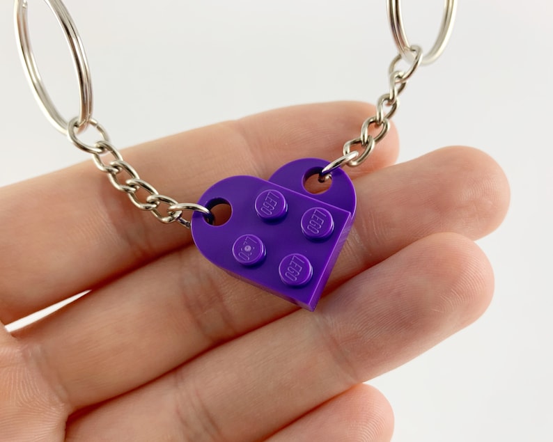 Love Heart Keychain Set of 2, Made From Authentic LEGO® Bricks ...