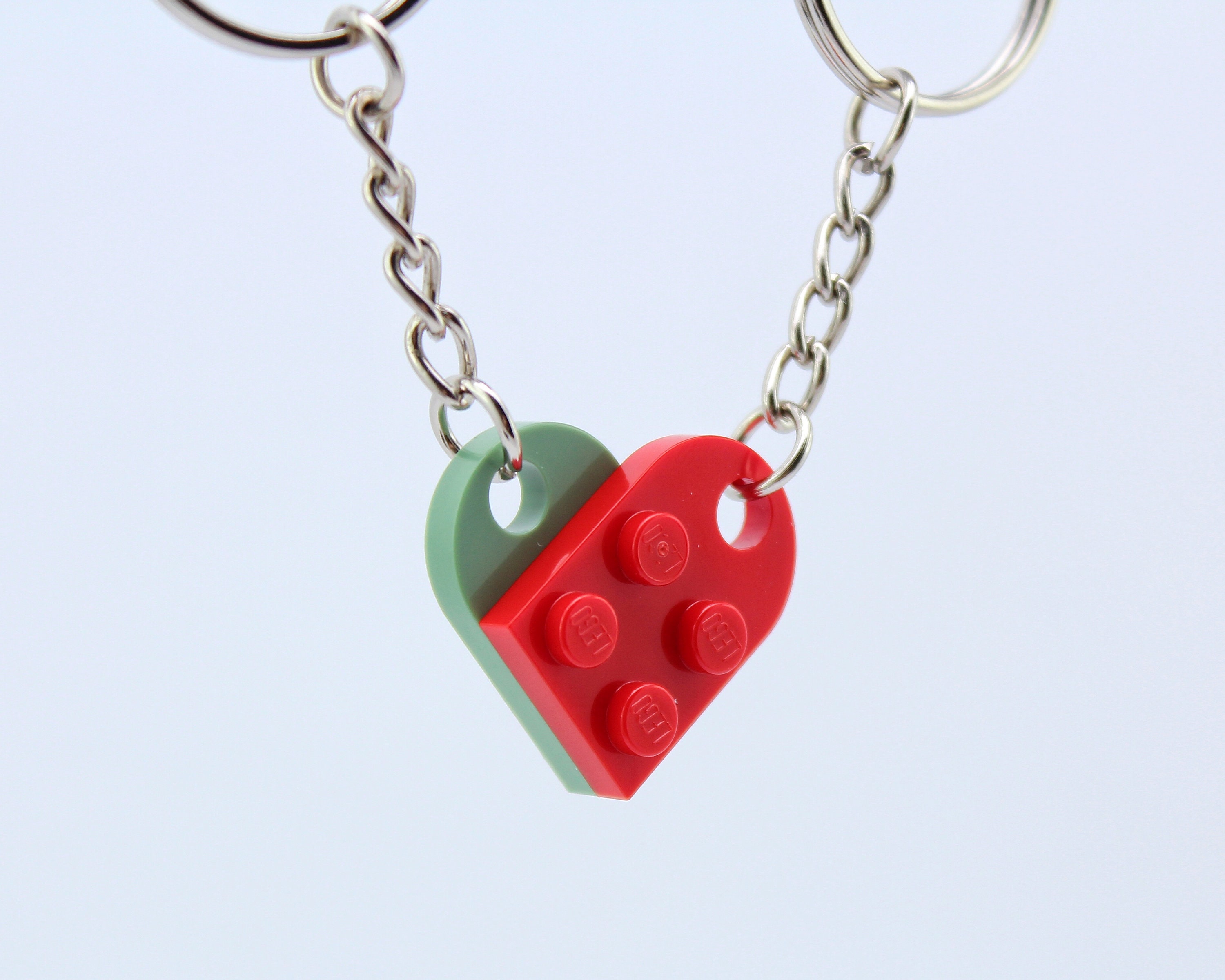 Love Heart Keychain Set of 2, Made From Authentic LEGO® Bricks ...