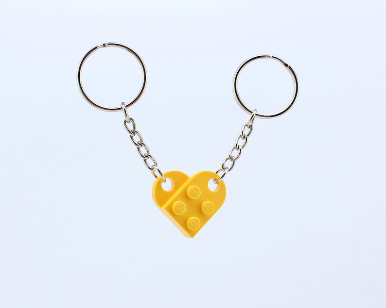 Love Heart Keychain Set of 2, Made From Authentic LEGO® Bricks ...