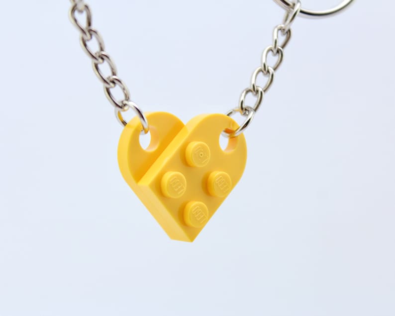 Love Heart Keychain Set of 2, Made From Authentic LEGO® Bricks ...