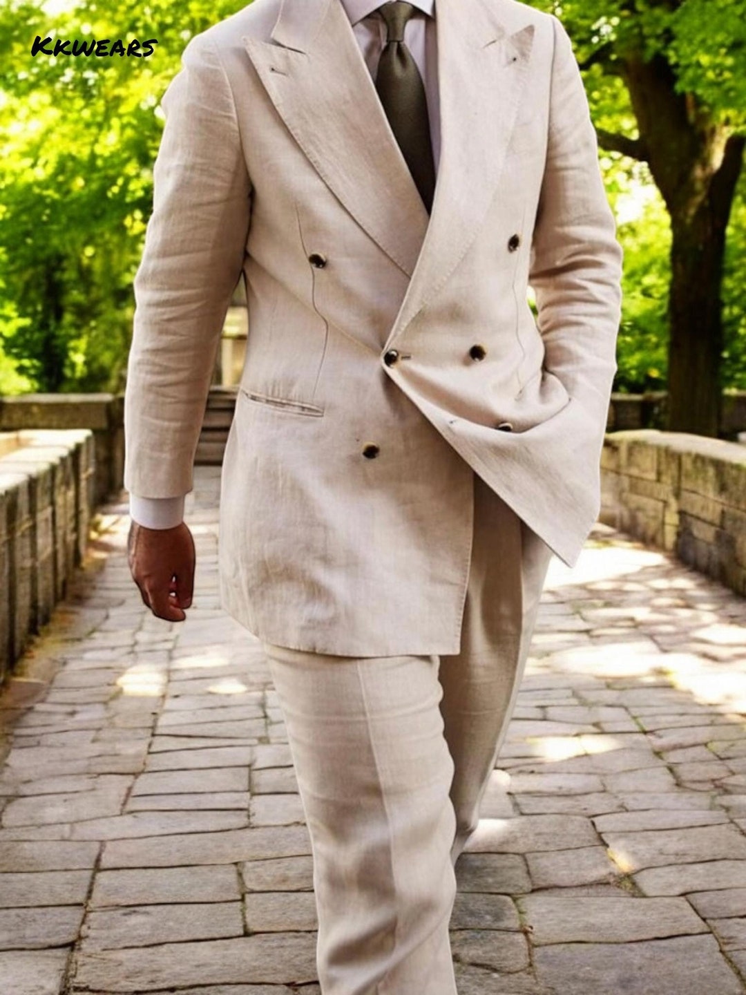 Men Suit - Men Linen Suit - Men Wedding Suit - Suit for Men - Double ...