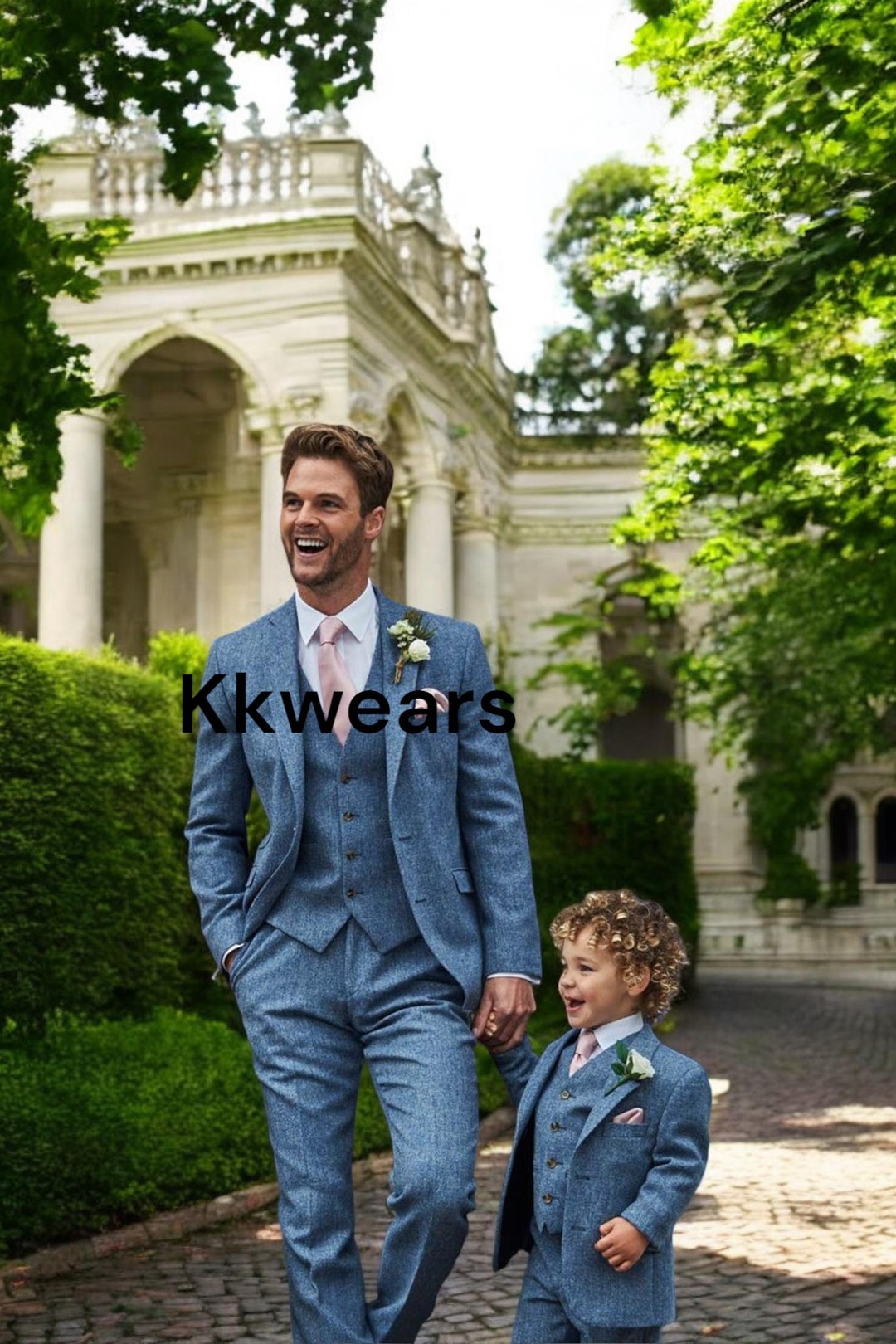 Kid Tweed Suit,father Son Blue Tweed Suit,kid Suit,baby Boy Suit,boy ...
