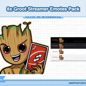 Reverse - GROOT Guardian of Galaxy Twitch Streamer Emotes | Youtube ...