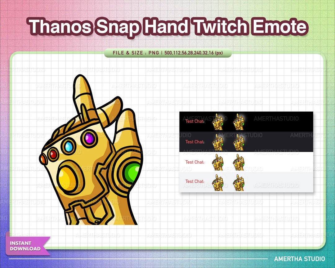 Thanos Snap Hand Twitch Emotes | Kawaii Emotes | Cute Emotes | Twitch ...