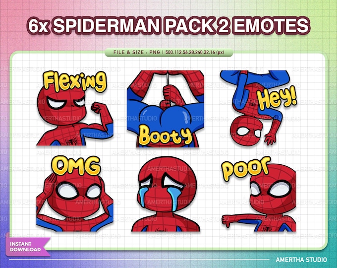 Animated Emotes Spiderman Dancing Twitch Emote Streamer Emote Discord ...