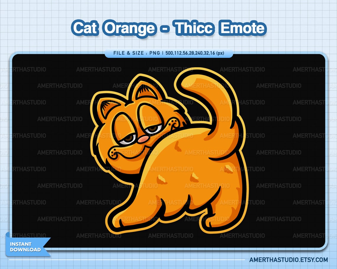 Cat Orange Thicc Twitch Emotes Streamer Emote Discord Emotes Youtube ...