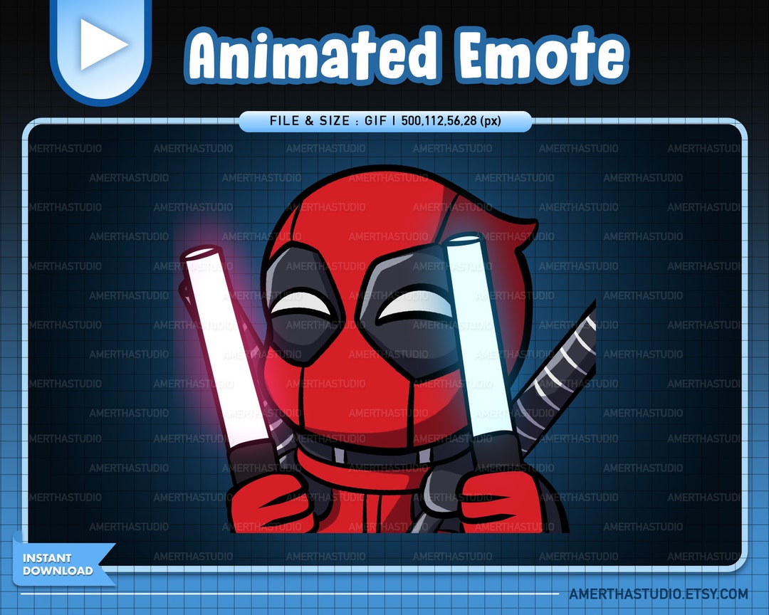 Animated Emotes Deadpool Hype | Twitch Emote | Streamer Emote | Discord ...