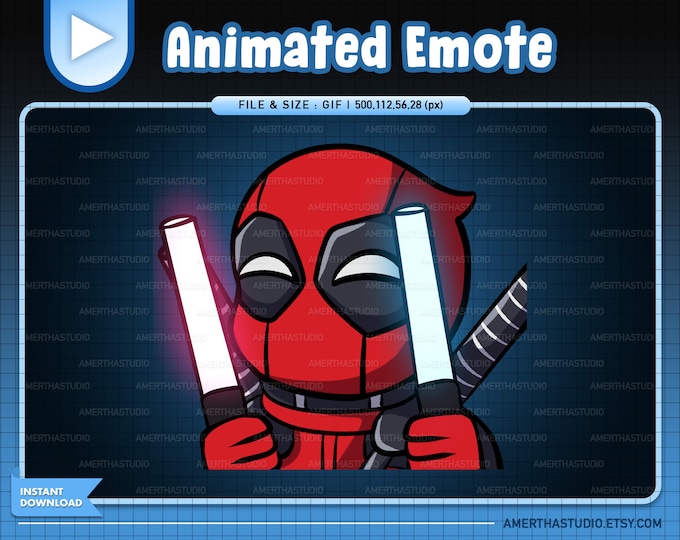 Animated Emotes Deadpool Hype Twitch Emote Streamer Emote Discord ...