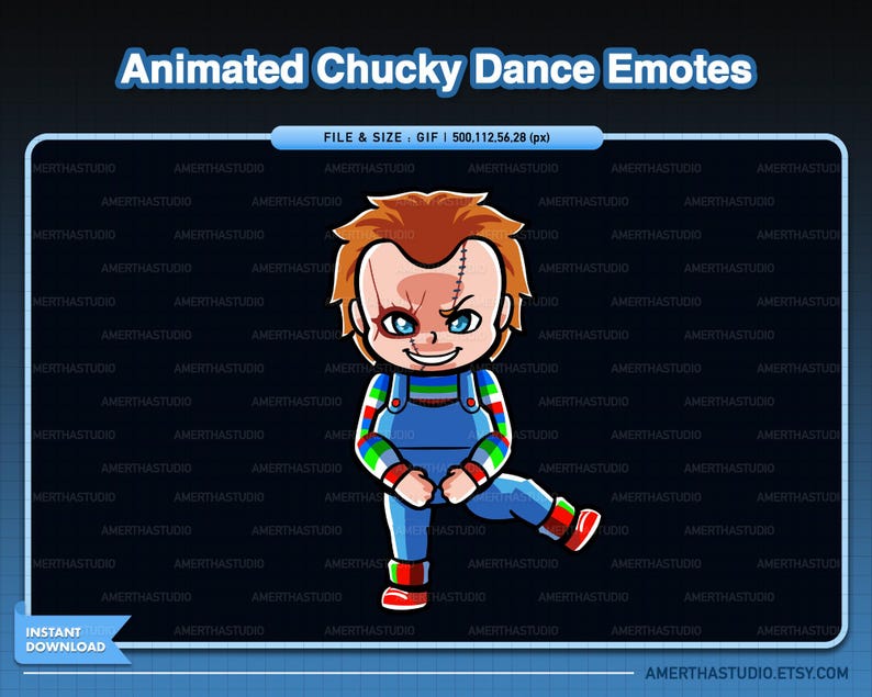 Animated Emotes Chucky Dance | Twitch Emote | Streamer Emote | Discord ...