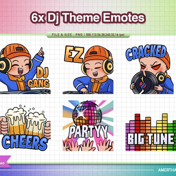 Animated Twitch Emote, Dj Party - Etsy