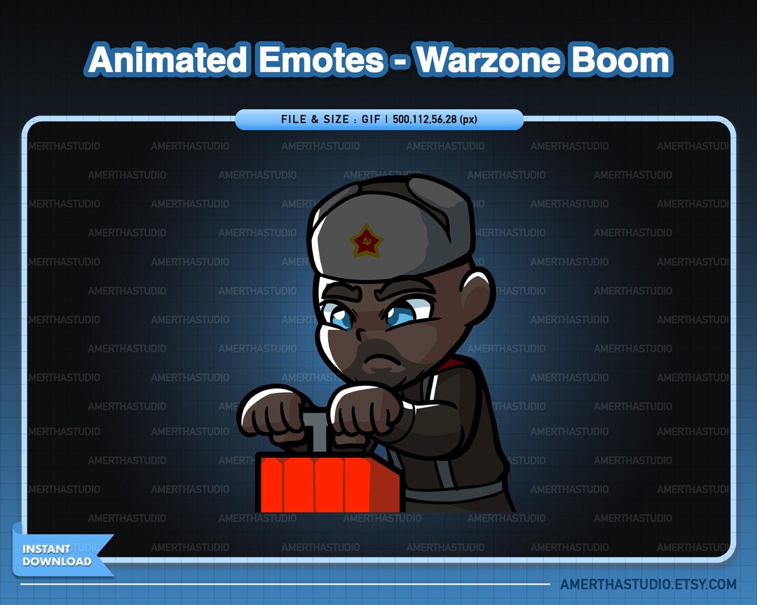 Animated Emotes Warzone Boom Twitch Emote | Streamer Emote | Discord ...