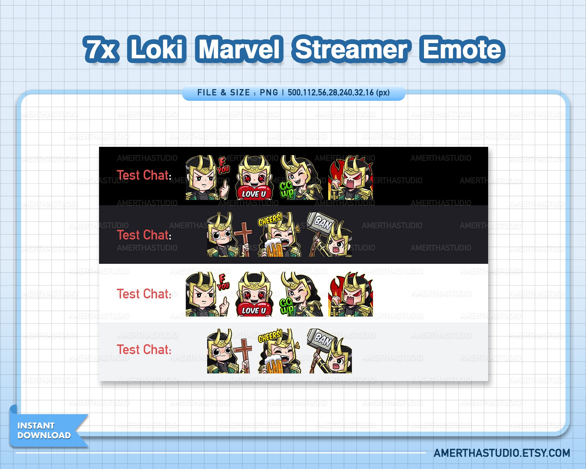7x Loki Marvel Studio Twitch Emotes Streamer Emote Discord Emotes ...