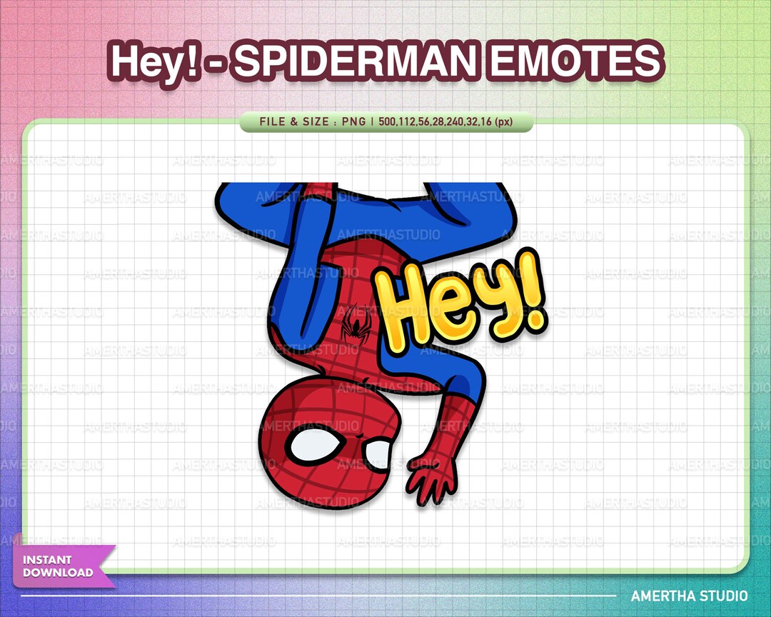 Hey - Spiderman Twitch Emotes | Kawaii Emotes | Cute Emotes | Twitch ...