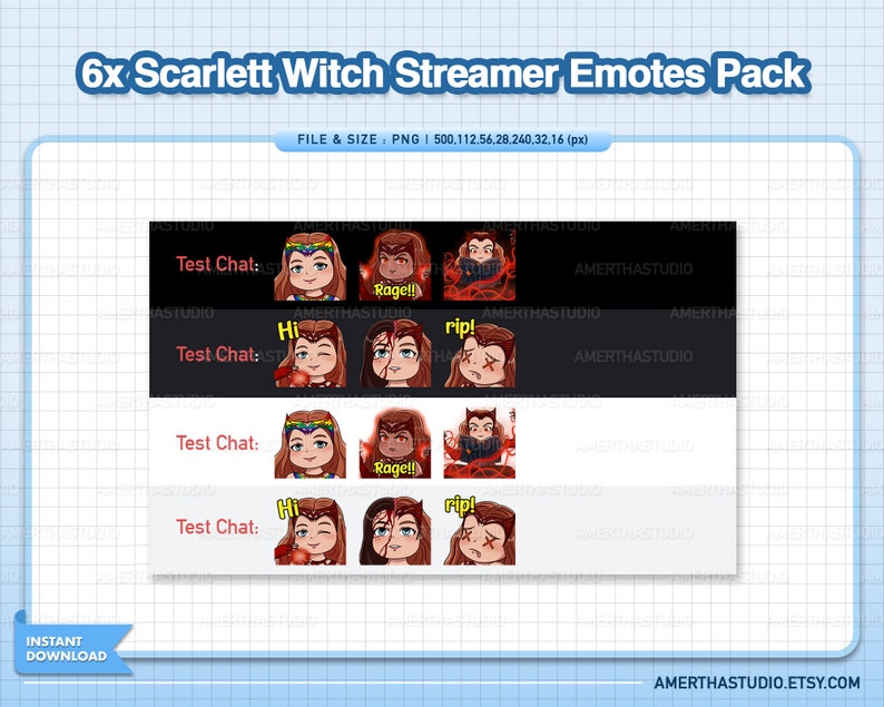 Scarlett Witch Twitch Emotes | Streamer Emote | Discord | Youtube ...