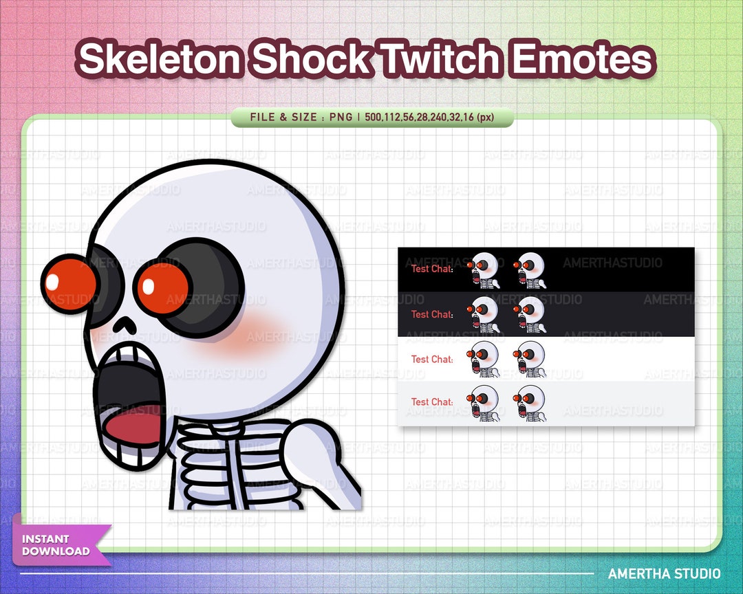 Shock - Skeleton Skull Twitch Emotes | Twitch Emote | Astronaut ...