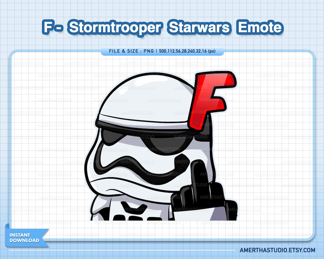F - Stormtrooper Starwars Twitch Streamer Emotes | Youtube Emotes ...