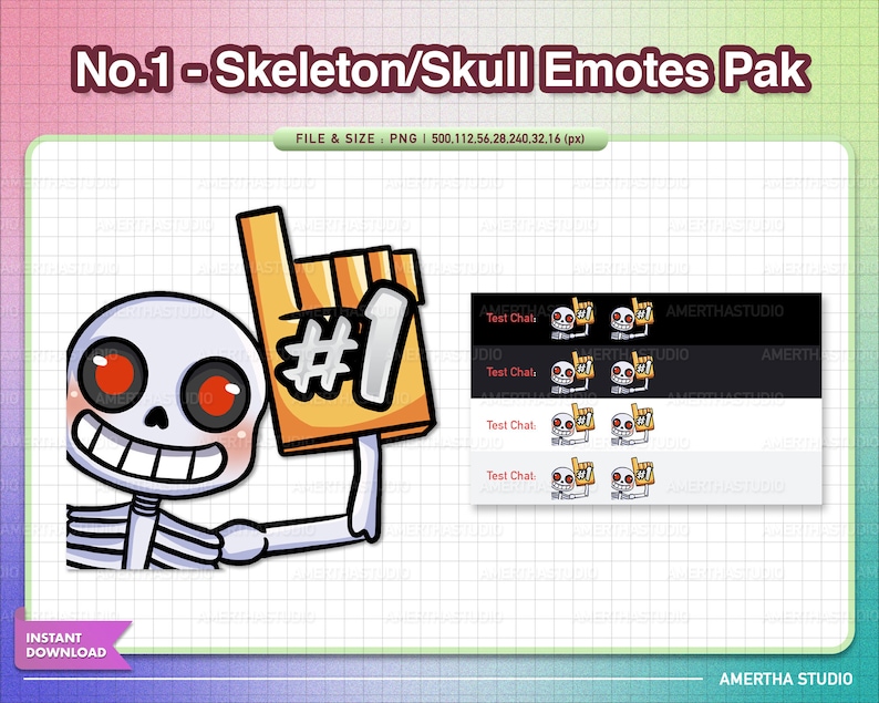 Number One - Skeleton Skull Twitch Emotes | Twitch Emote | Astronaut ...