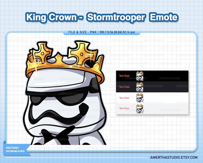 King Crown / GG - Stormtrooper Starwars Twitch Streamer Emotes ...