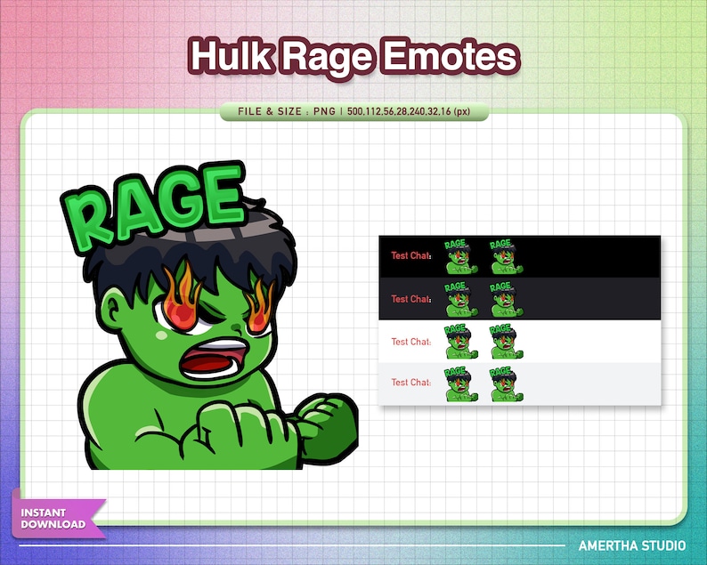 Hulk Rage Twitch Emotes | Kawaii Emotes | Cute Emotes | Twitch Emotes ...