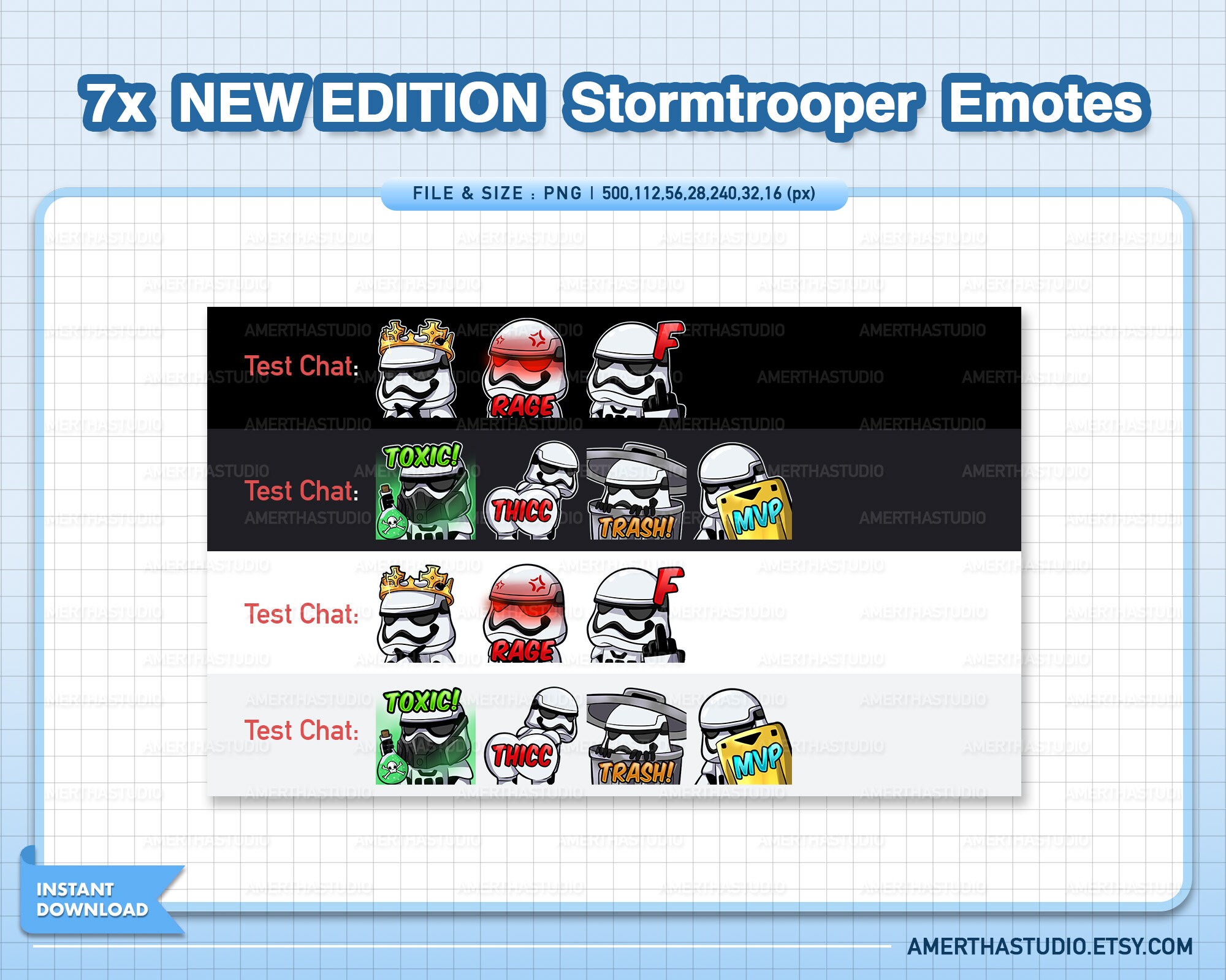 7x NEW EDITION Stormtrooper Starwars Twitch Streamer Emotes | Youtube ...