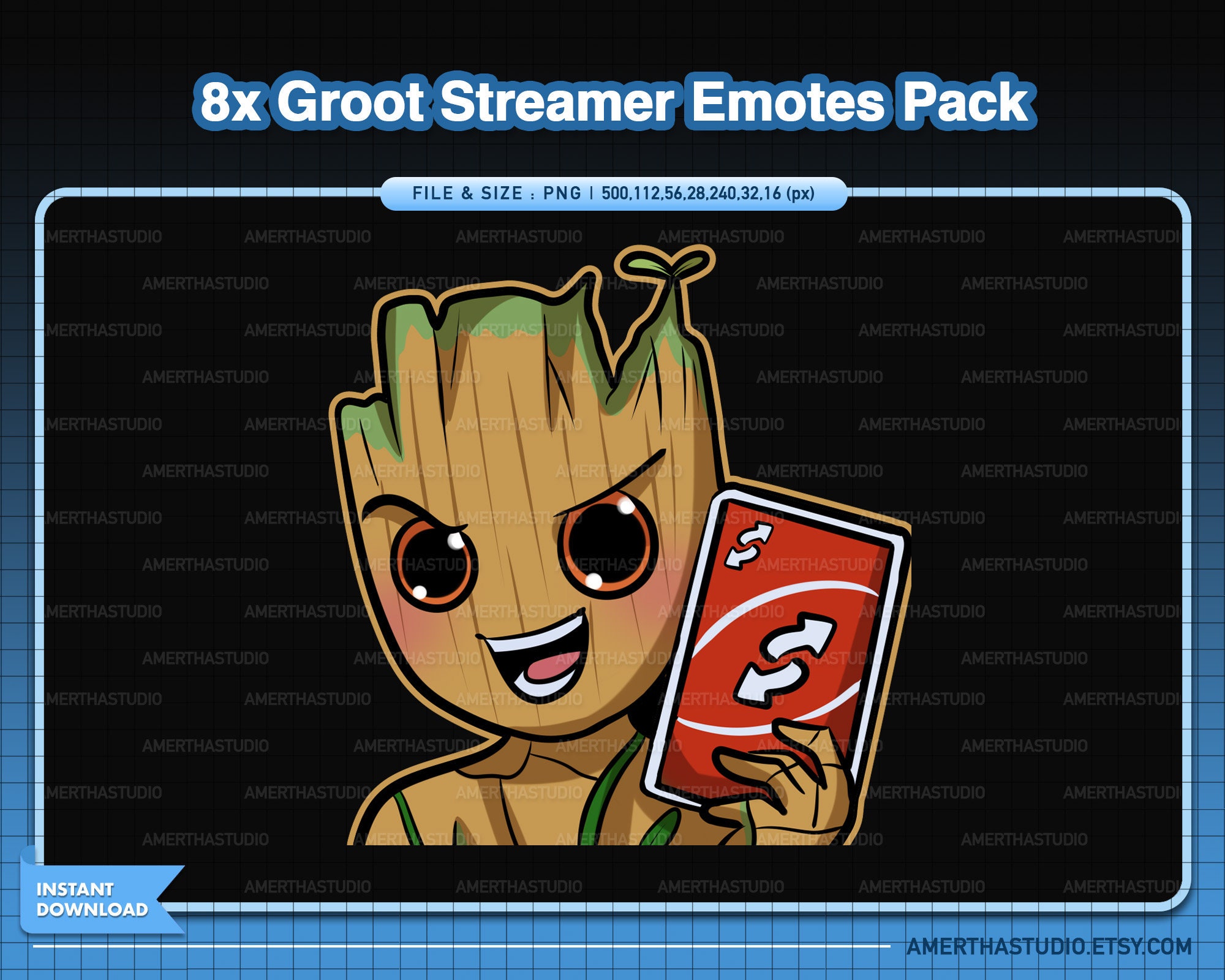 Reverse GROOT Guardian of Galaxy Twitch Streamer Emotes Youtube Emotes ...