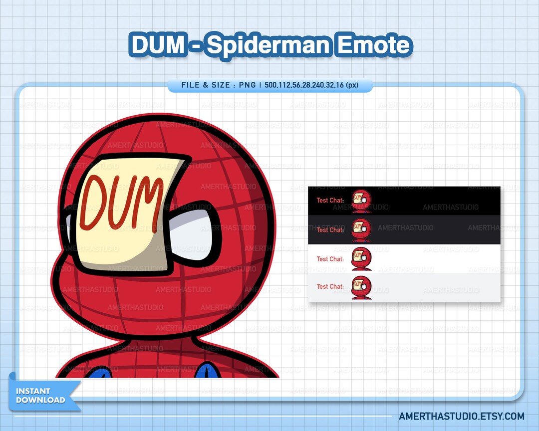 Dum - Spiderman Twitch Emotes | Kawaii Emotes | Cute Emotes | Twitch ...