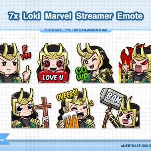 7x Loki Marvel Studio Twitch Emotes | Streamer Emote | Discord Emotes ...