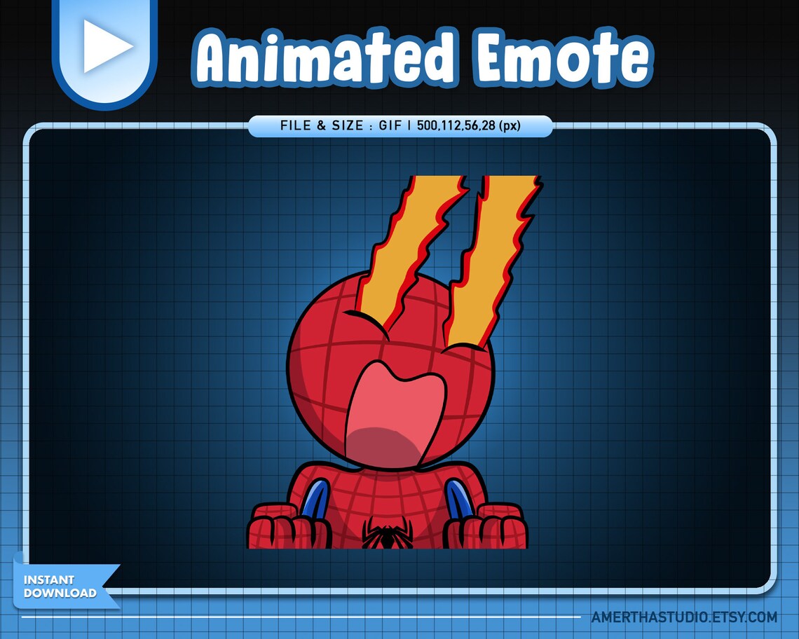 Animated Emotes Spiderman Rage | Twitch Emote | Streamer Emote ...